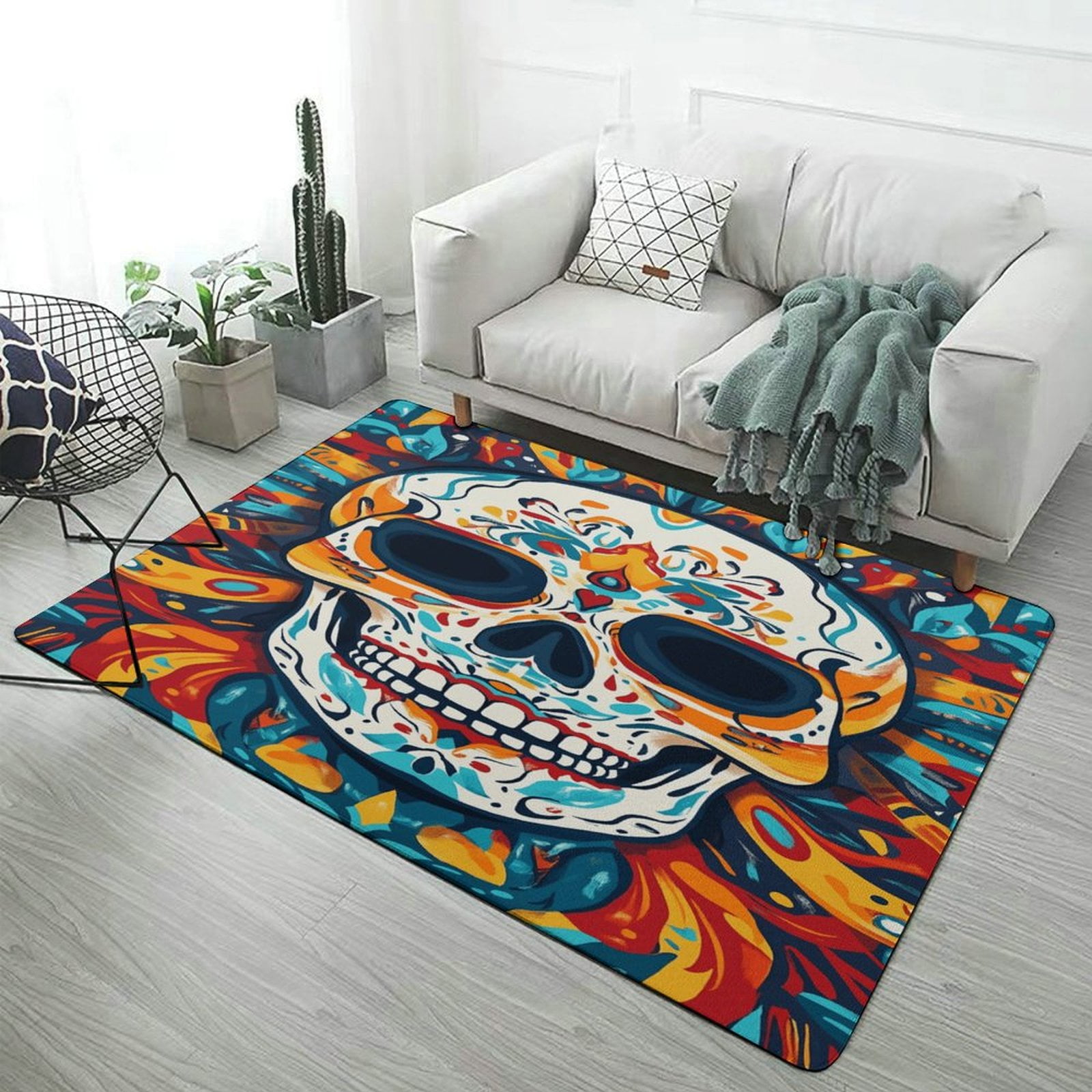 Mexico Flower Skulls Day Of The Dead (64) Carpet for Home Decoration ...