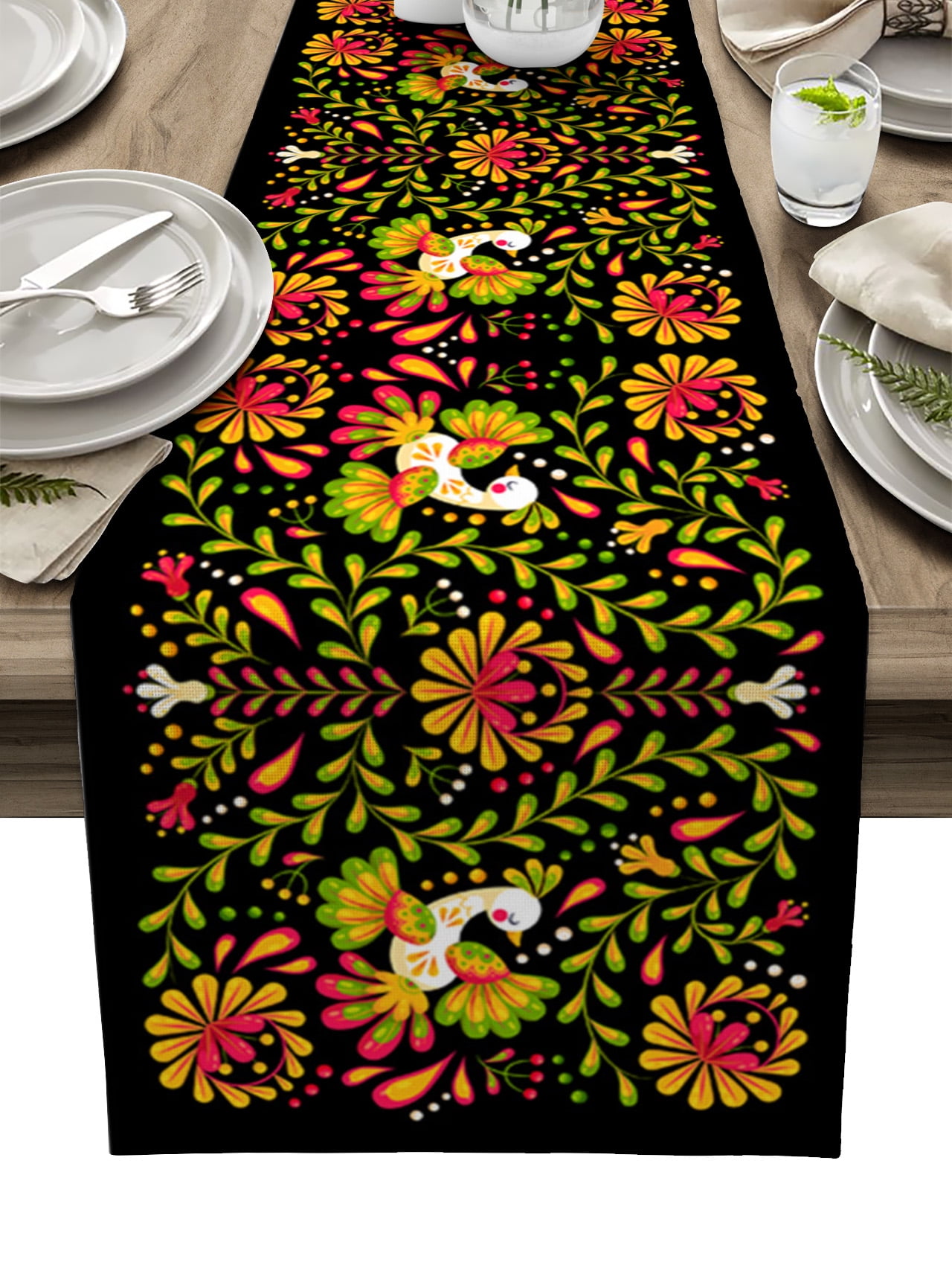 Mexico Geometric Abstract Bird Sunflower Coffee Table r Dining Table r ...