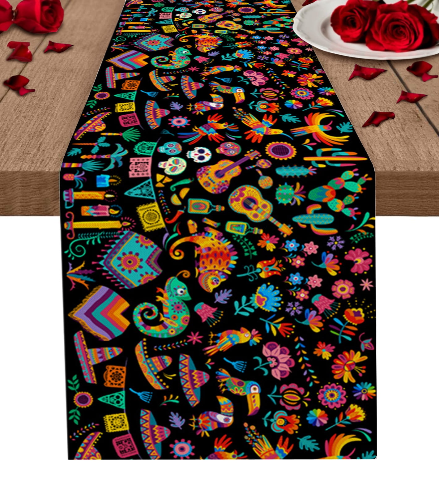 Mexico Geometric Abstract Bird Sunflower Coffee Table r Dining Table r ...
