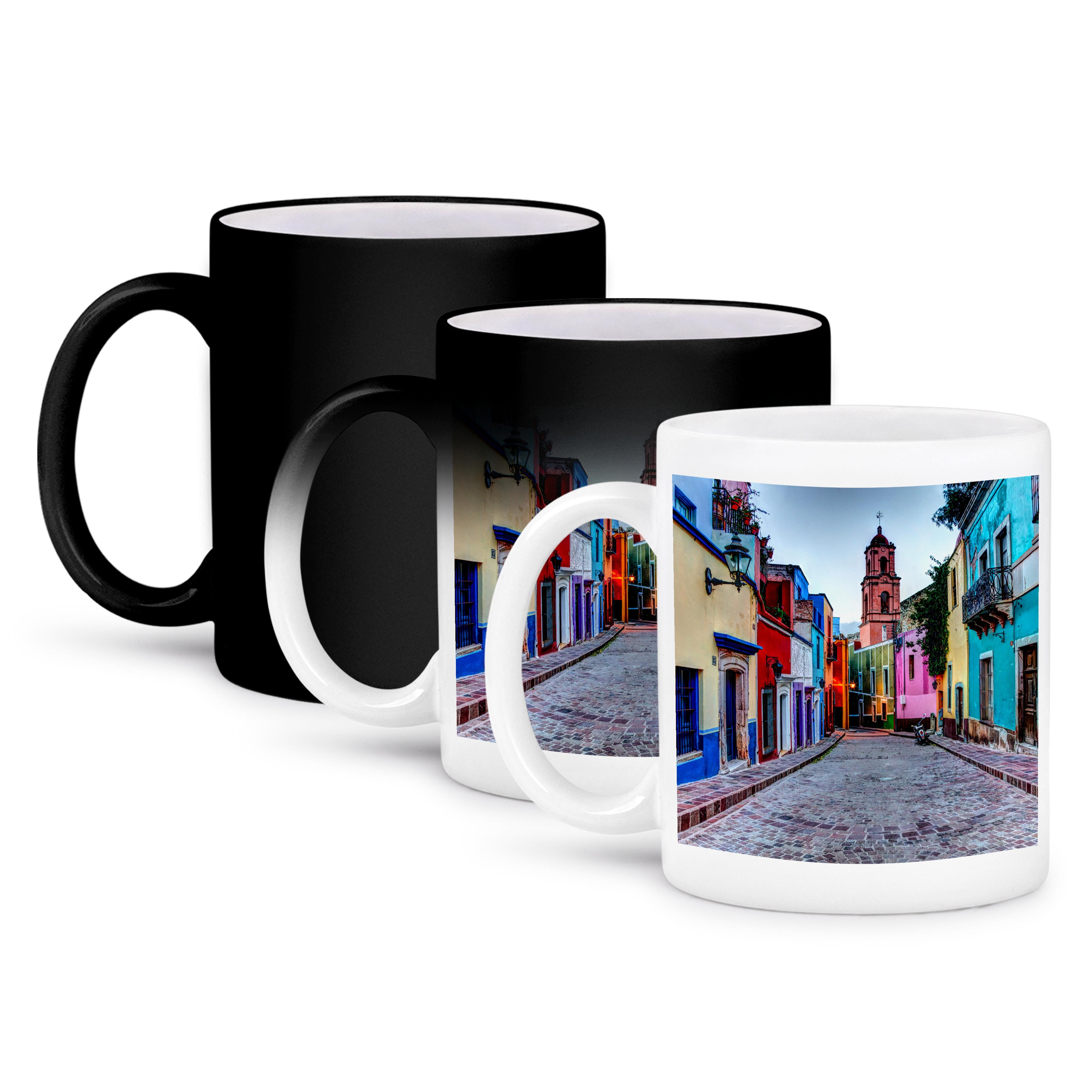 3dRose, Mexico, Guanajuato, Colorful houses line a city street., 11oz ...