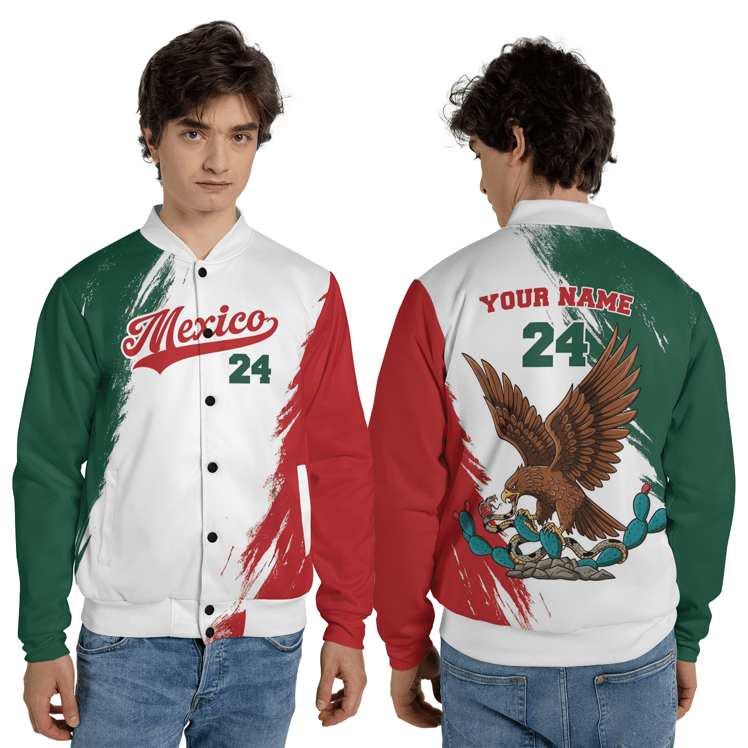 Mexico Heritage Jacket, Custom Mexican Flag Jacket, Personalized ...