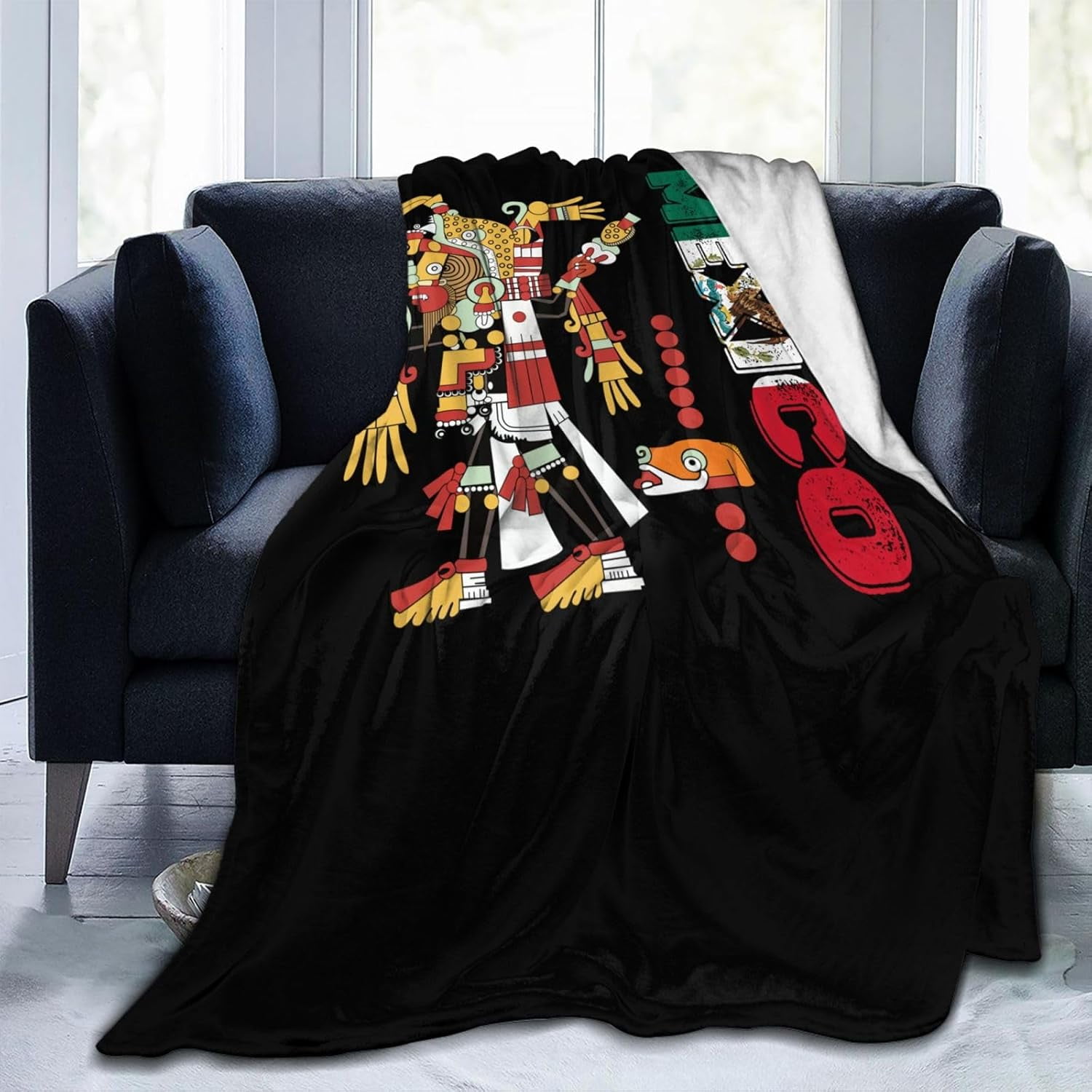 Mexico Inca Maya Aztecs Throw Blanket 50"x40" Ultra-Soft Micro Fleece ...