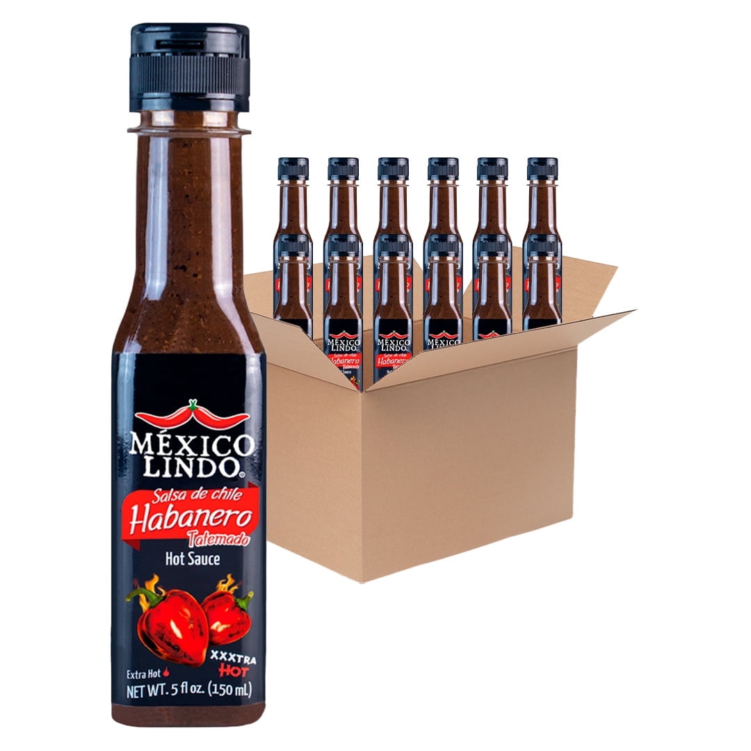 Mexico Lindo Xxxtra Hot Habanero Hot Sauce, 5 oz, Pack of 12 - Walmart.com