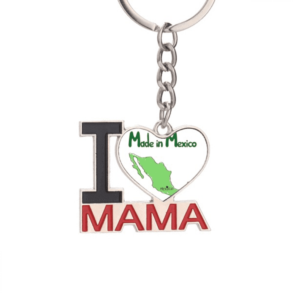 Mexico Map Country Style Mexican Keychain Metal Keyring Holder Love ...