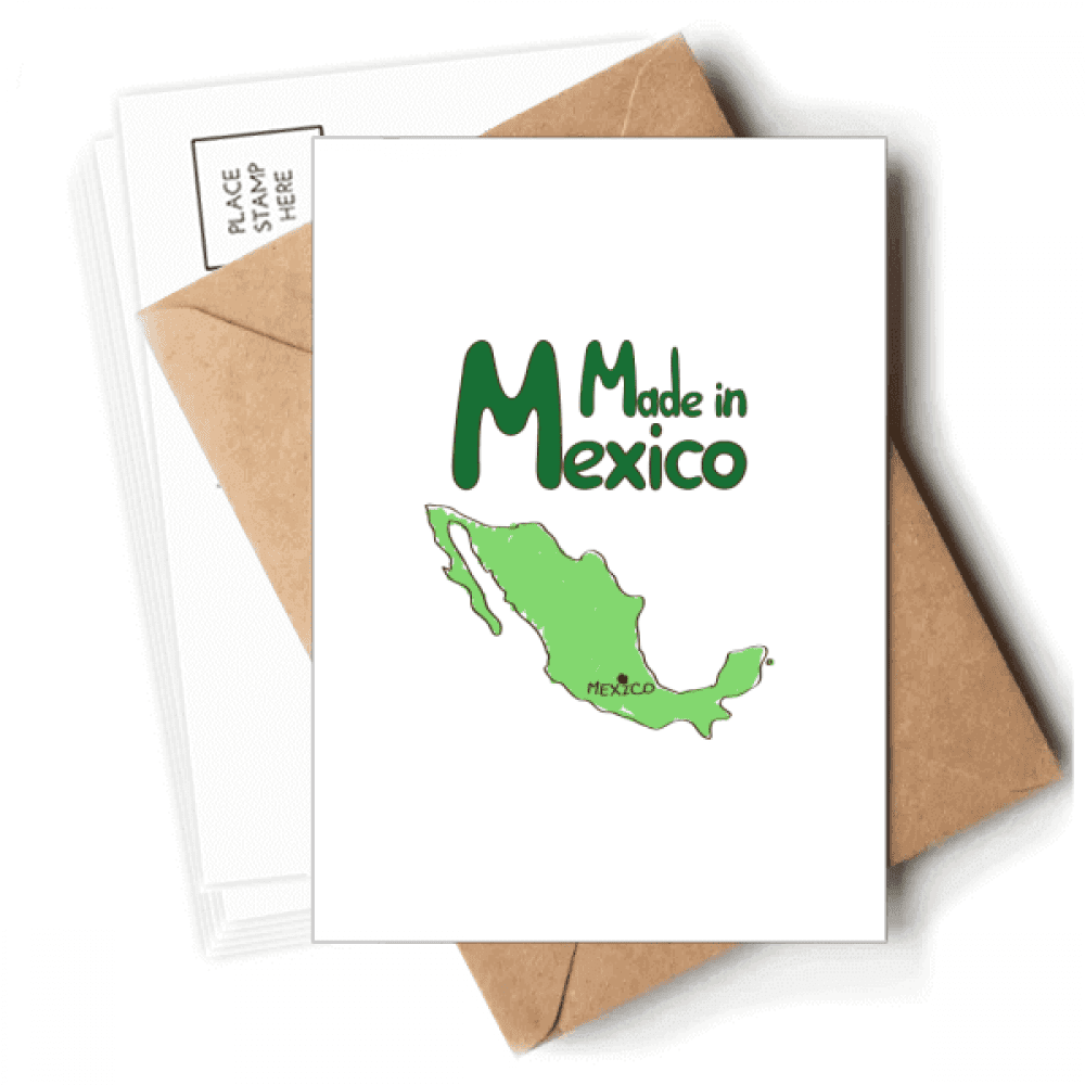 Mexico Map Country Style Mexican Postcards Envelopes Blank Note Cards ...
