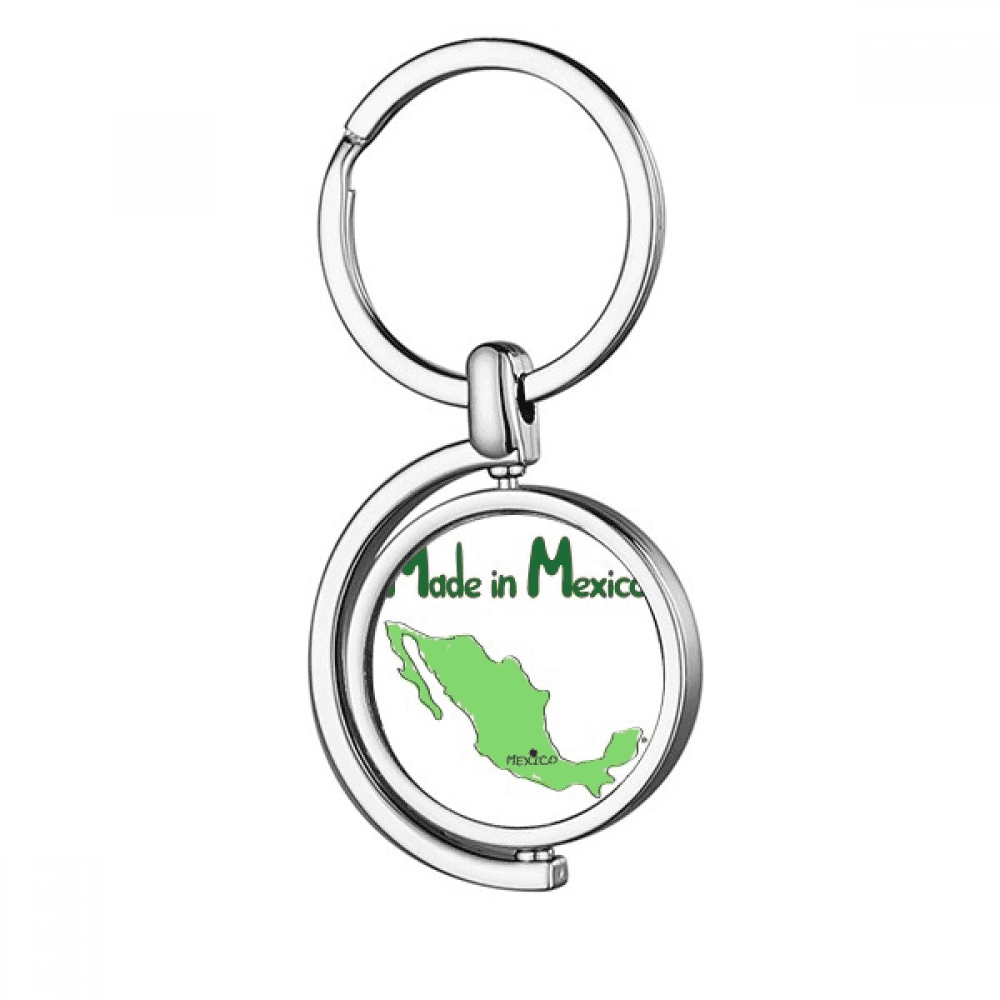 Mexico Map Country Style Mexican Rotating Keychain Metal Keyring Holder ...