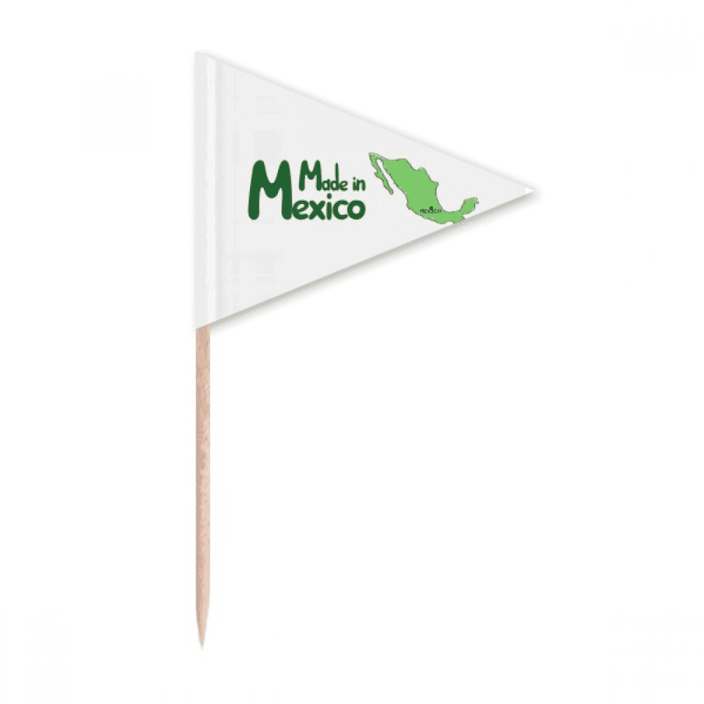 Mexico Map Country Style Mexican Toothpick Triangle Cupcake Toppers ...