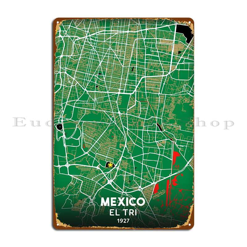 Mexico Metal Plaque Poster Painting Living Room Cinema Designing Cave ...