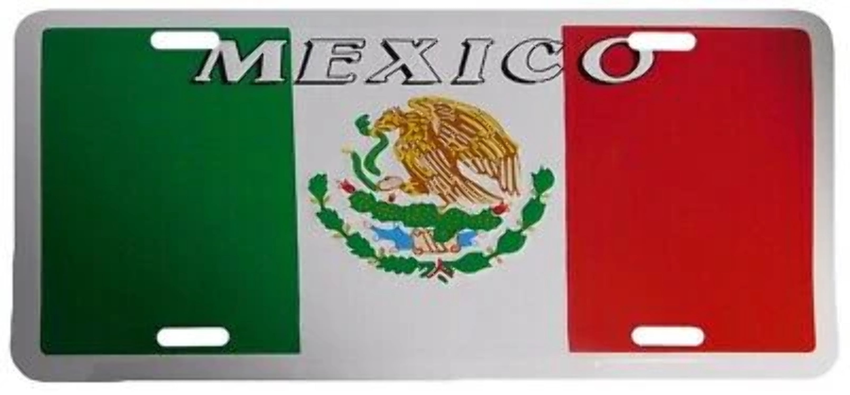 Mexico Mexican Flag 6"x12" Aluminum License Plate Sign - Walmart.com