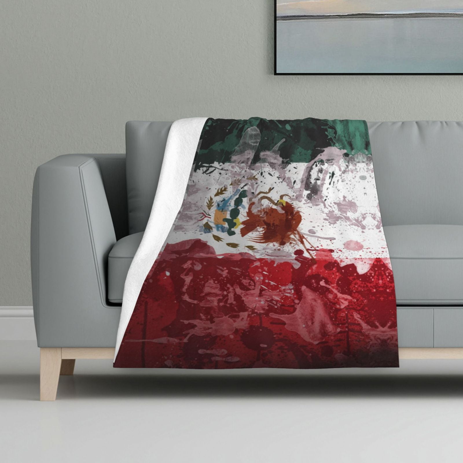 Mexico-Mexican-Flag Flannel Fleece Blanket All Season Flannel Throw For ...