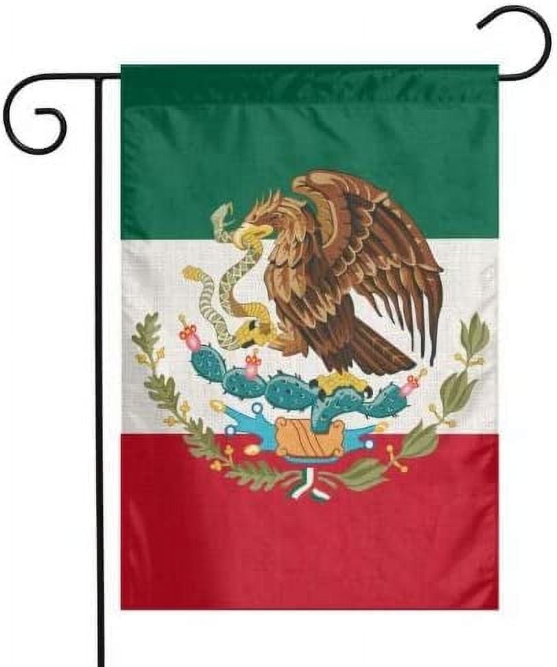 Mexico Mexican Flag Flax Nylon Linen Fabric Garden Flag Farmhouse ...