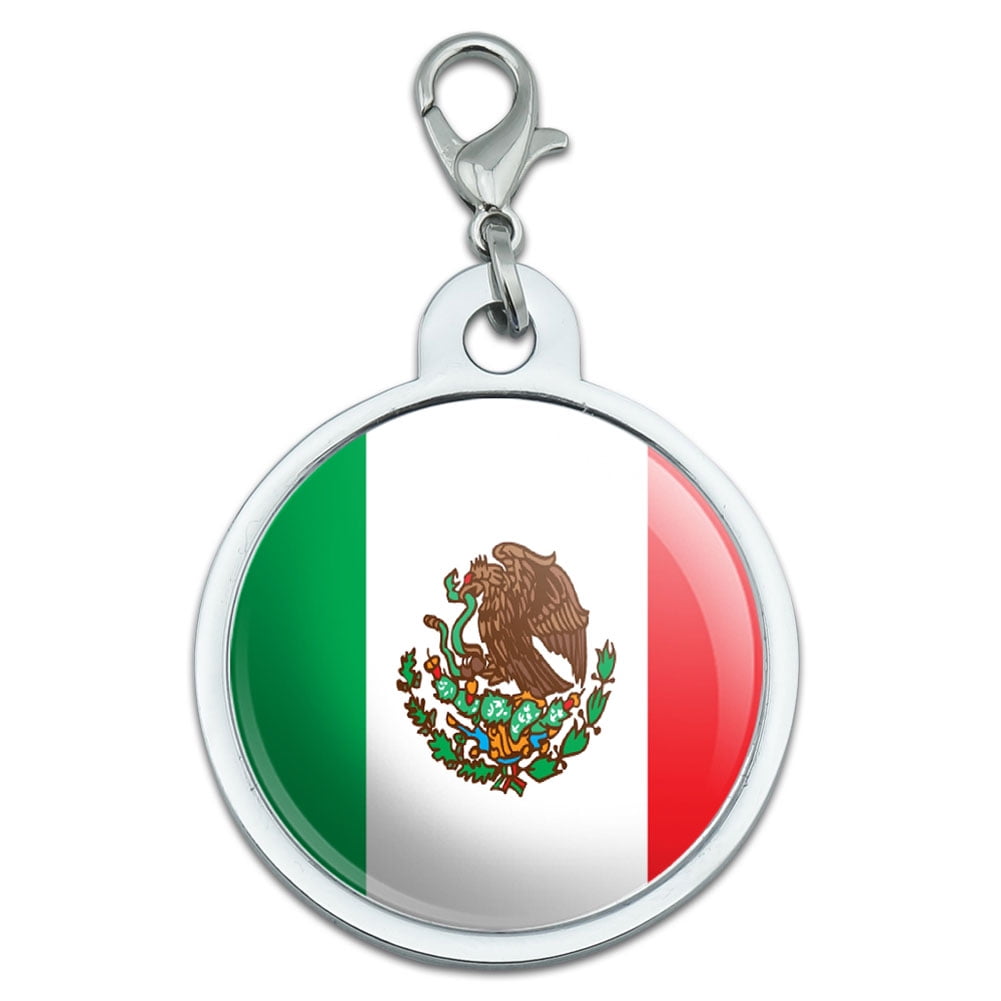 Mexico Mexican Flag Large Metal ID Pet Dog Tag - Walmart.com