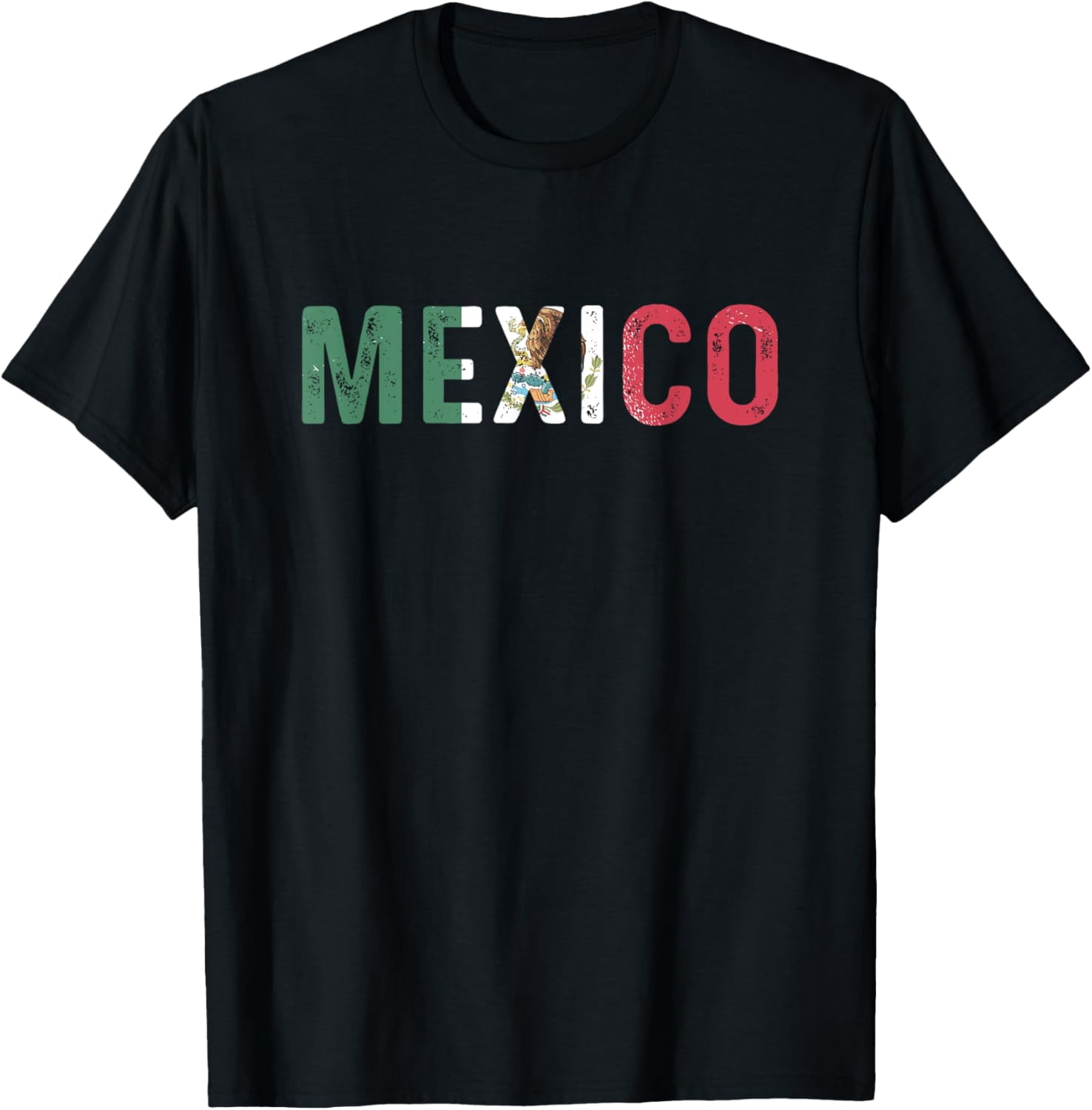 Mexico Mexican Flag Vintage T-Shirt Casual Short Sleeve Shirt - Walmart.com