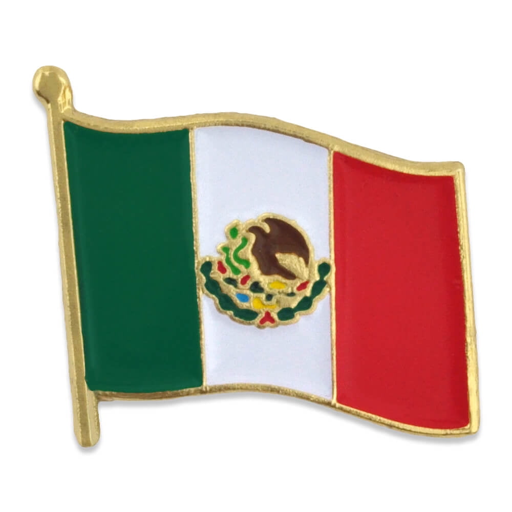 Mexico Mexican World Flag Enamel Lapel Pin 3/4'' - Walmart.com