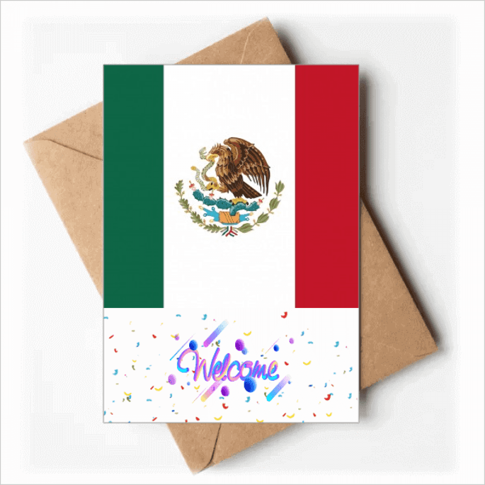 Mexico National Flag North America Country Welcome Back Greeting Cards ...