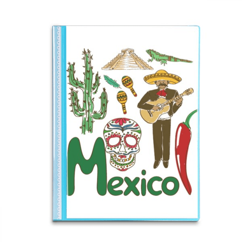 Mexico National symbol Landmark Pattern Book Sheet Protectors Portfolio ...