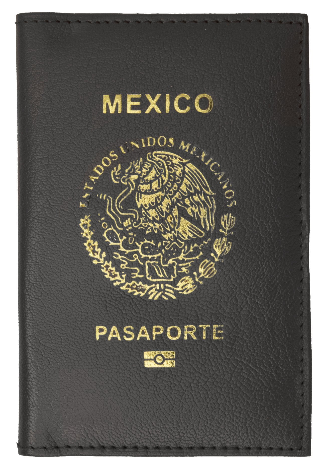 Mexico Passport Cover Genuine Leather Travel Wallet with Emblem ...