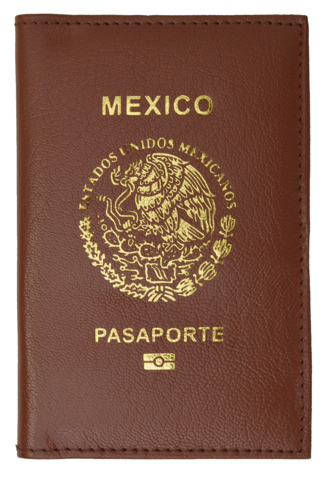 Mexico Passport Cover Genuine Leather Travel Wallet with Emblem ...