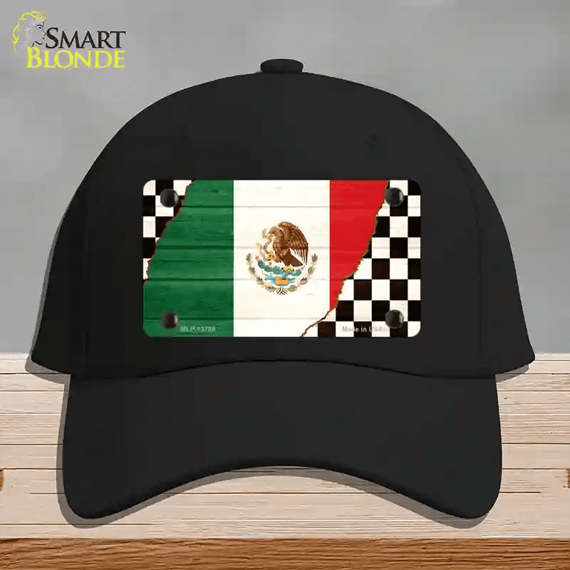 Mexico Racing Flag Novelty License Plate Hat Tag Cotton Black - Walmart.com