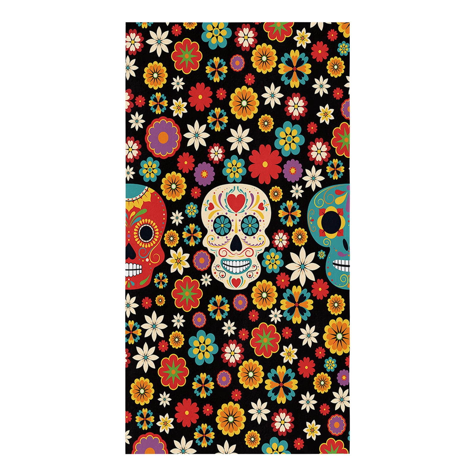 Mexico Skull Flowers Kitchen Towel Microfiber Cleaning Cloth Car Wash ...