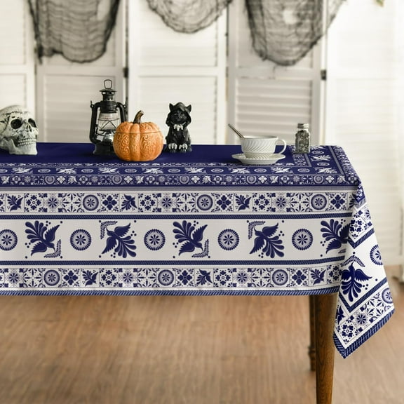 Mexico Tablecloth 60 Inch Round Halloween Cinco De Mayo Fiesta Colorful ...