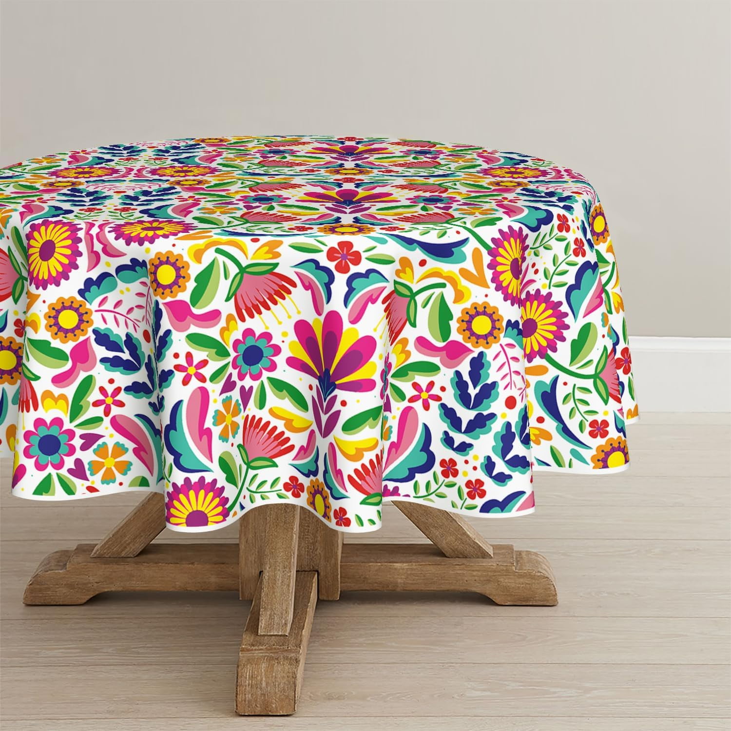 Mexico Tablecloth 60x60 Inch Round, Halloween Cinco De Mayo Fiesta ...