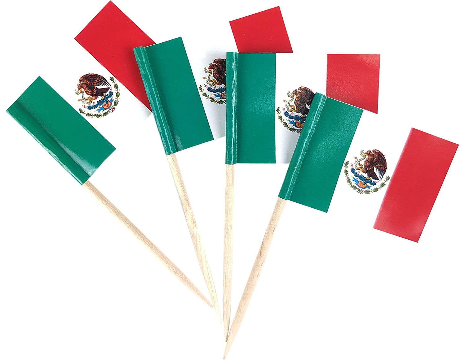Mexico Toothpick Flag Mexican Mini Small Cupcake Topper Flags (200 pcs ...