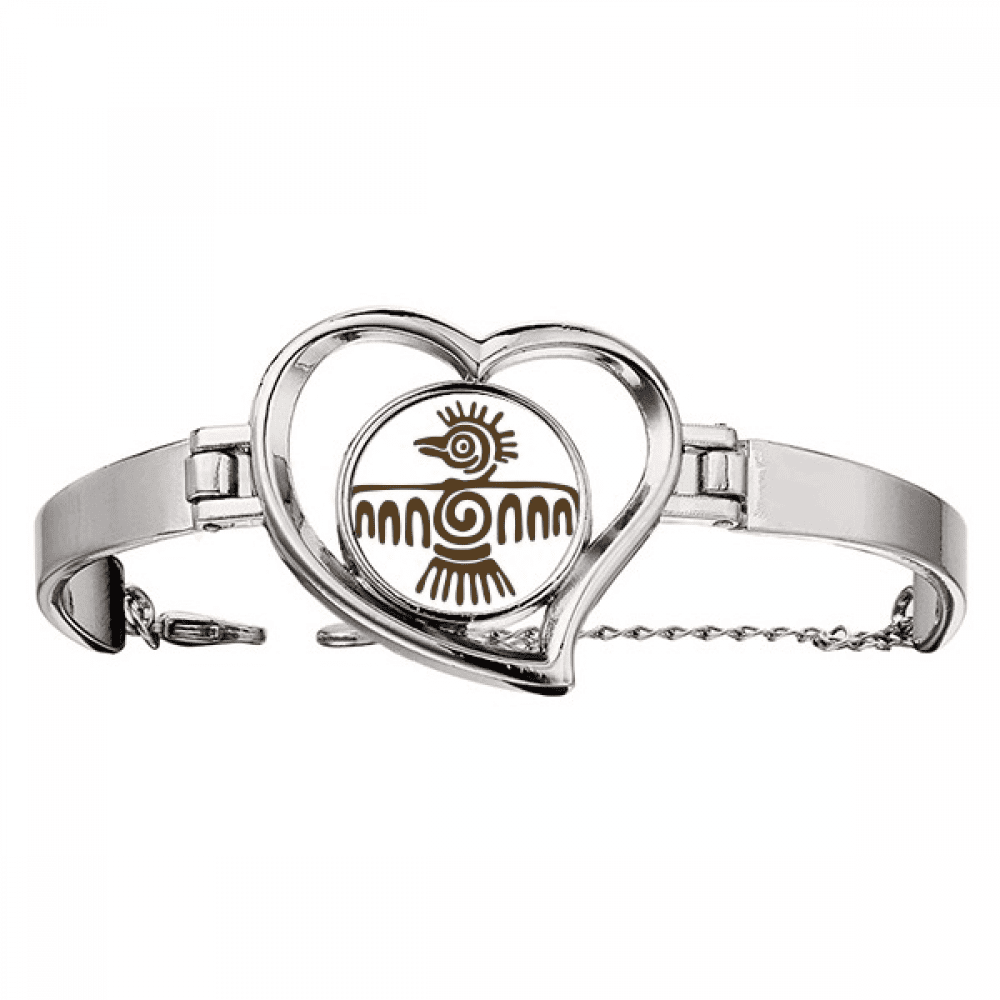 Mexico Totems Bald Eagle Ancient Civilization Bracelet Heart Jewelry ...