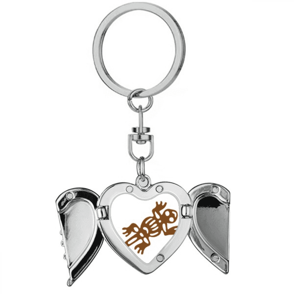 Mexico Totems Gecko Lizard Ancient Civilization Heart Angel Wing Key ...