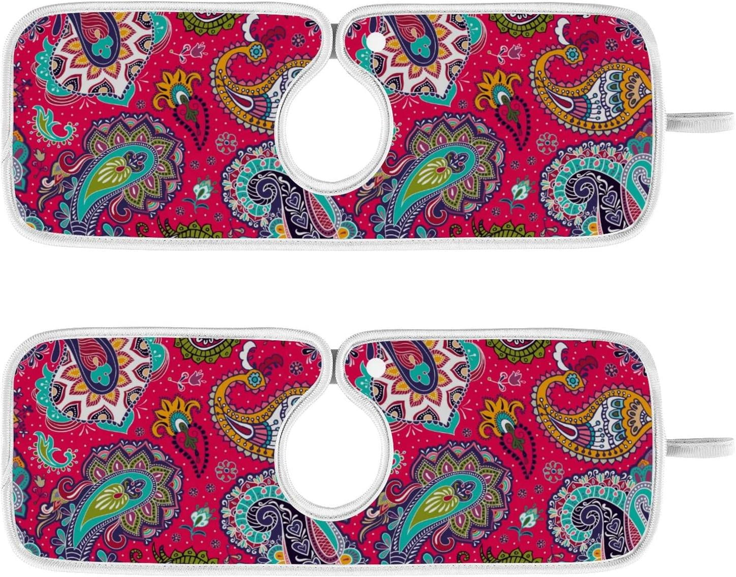 Mexico Tribal Paisley Sink Splash Guard for Faucet 2 Packs Faucet ...