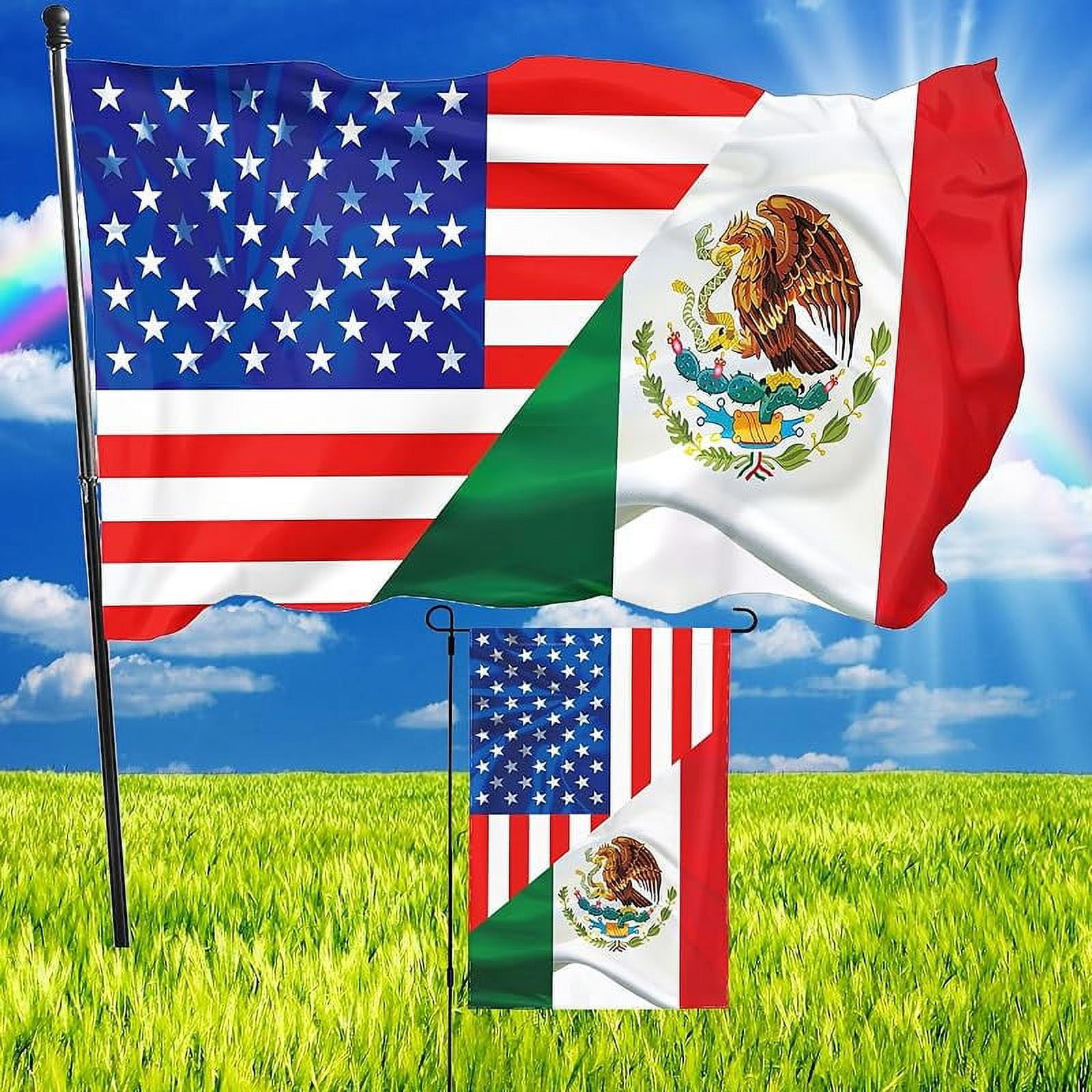 Mexico USA Friendship Flag 3x5 Ft Friendly Flags and Garden Flags 12×18 ...