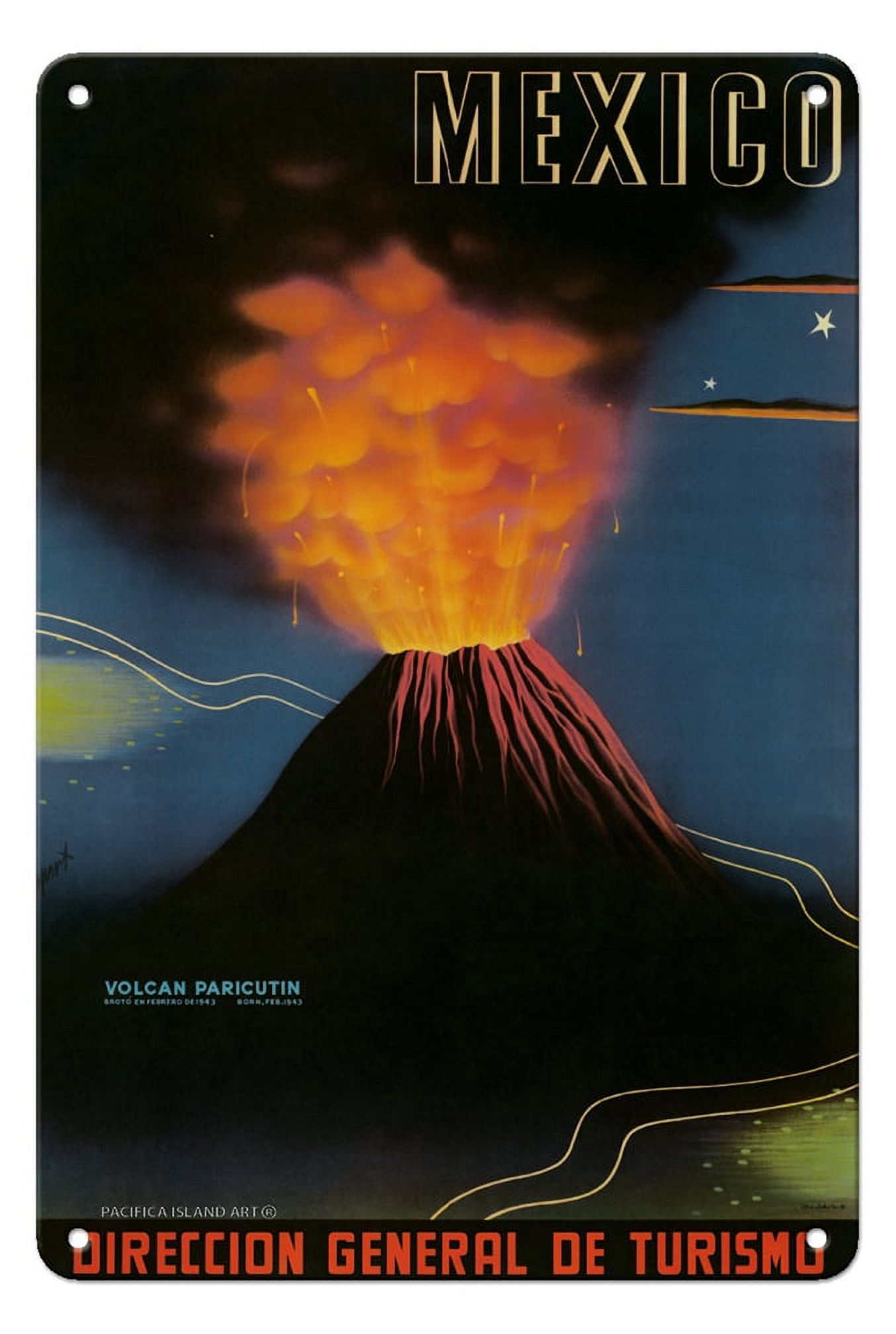 Mexico - Volcano of Parícutin - Mexico’s Most Famous Volcano - Vintage ...