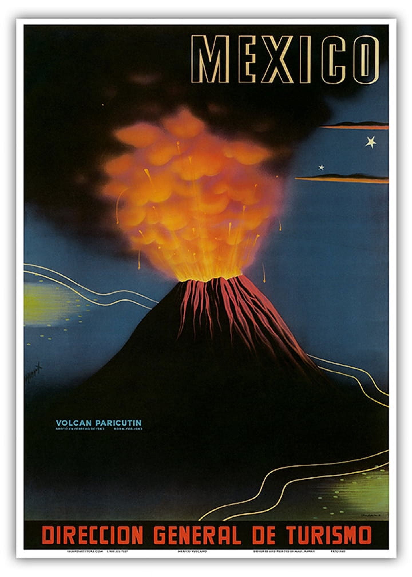 Mexico - Volcano of Parícutin - Mexico’s Most Famous Volcano - Vintage ...