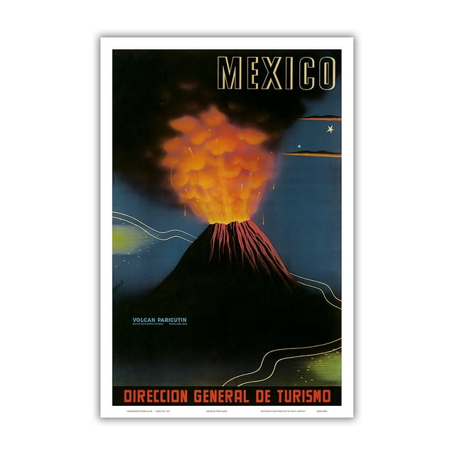 Mexico - Volcano of Parícutin - Mexico’s Most Famous Volcano - Vintage ...