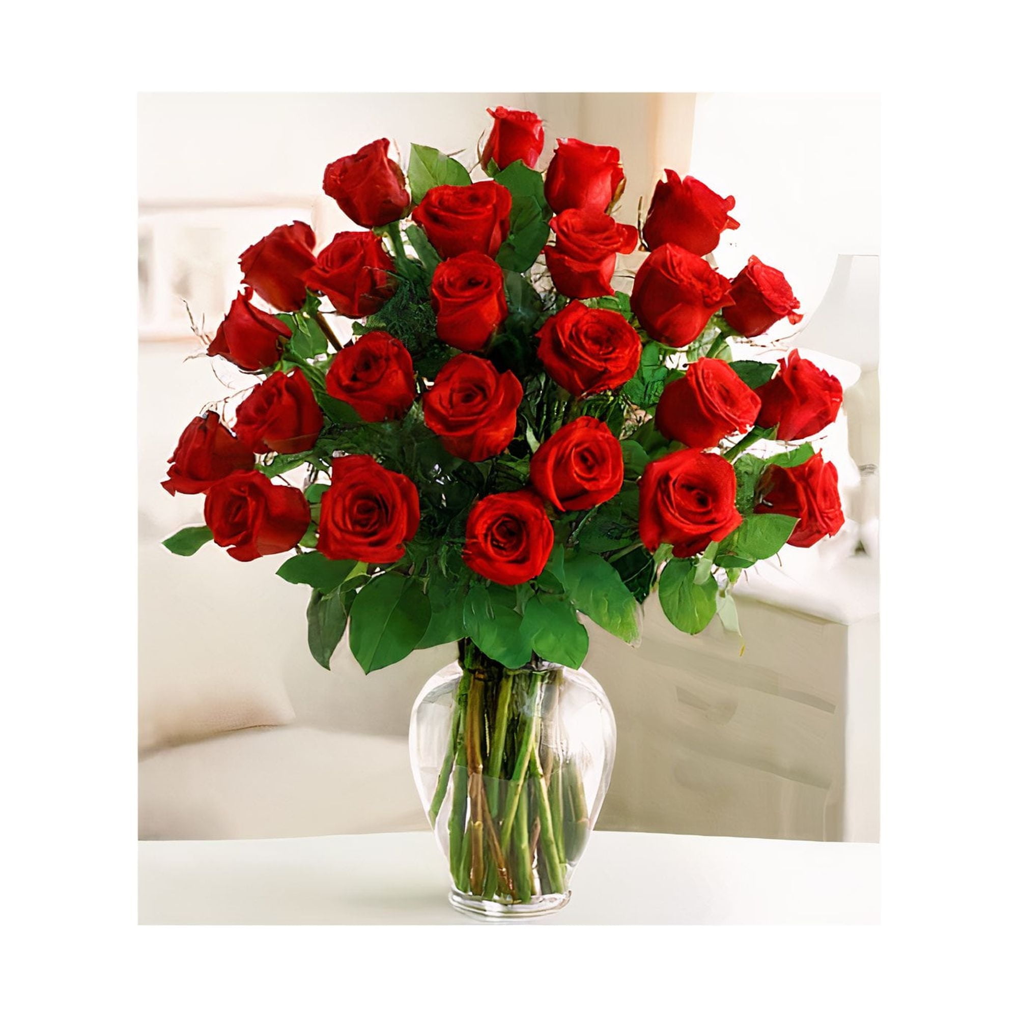 Mexiflower 24 Red Roses, Cut and Fresh Flowers Bouquet, Any Occasion ...