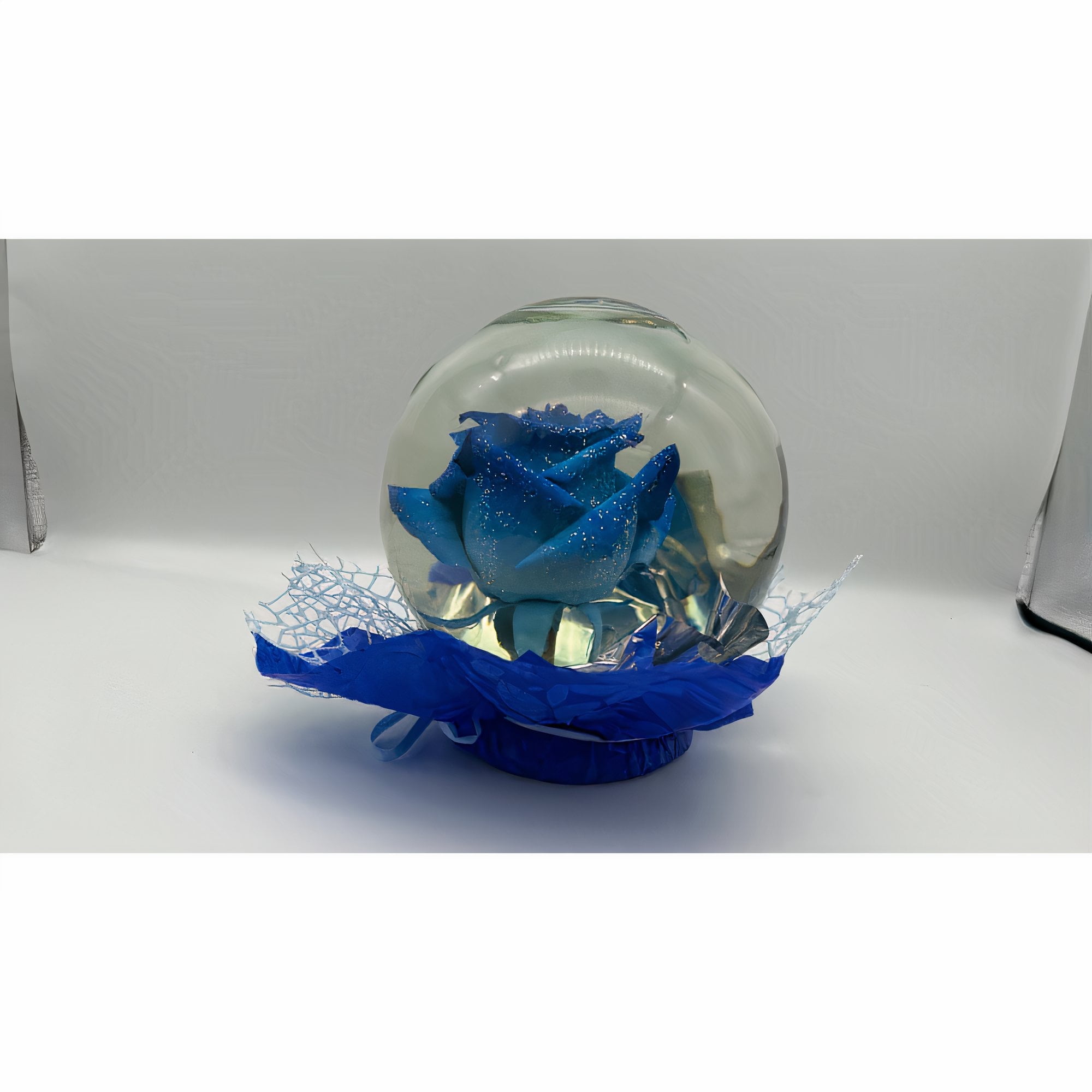 Mexiflower Blue/Light Blue Glass Rose Bubble - Walmart.com