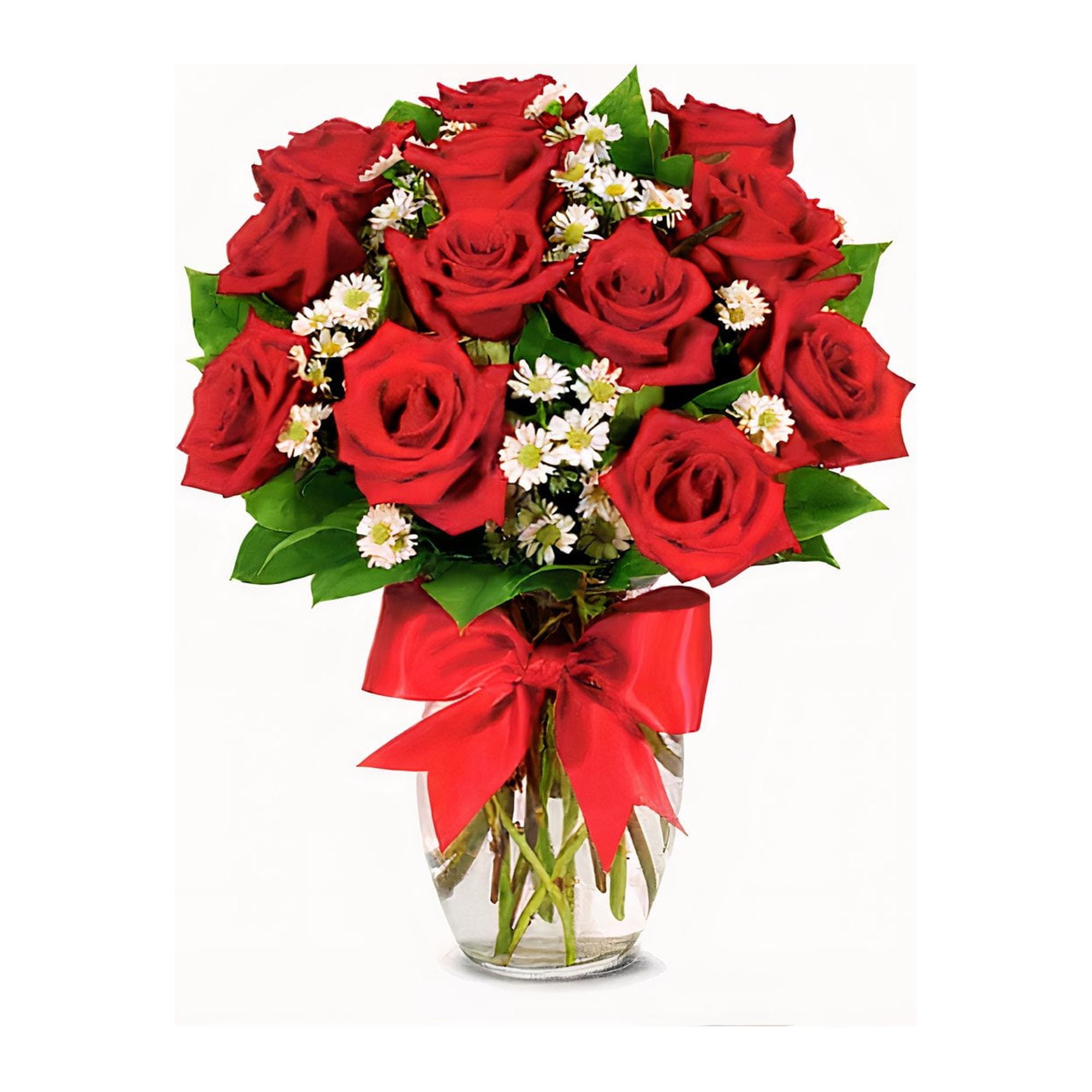 Mexiflower Luxury Red Roses, Cut and Fresh Flowers Bouquet - Walmart.com