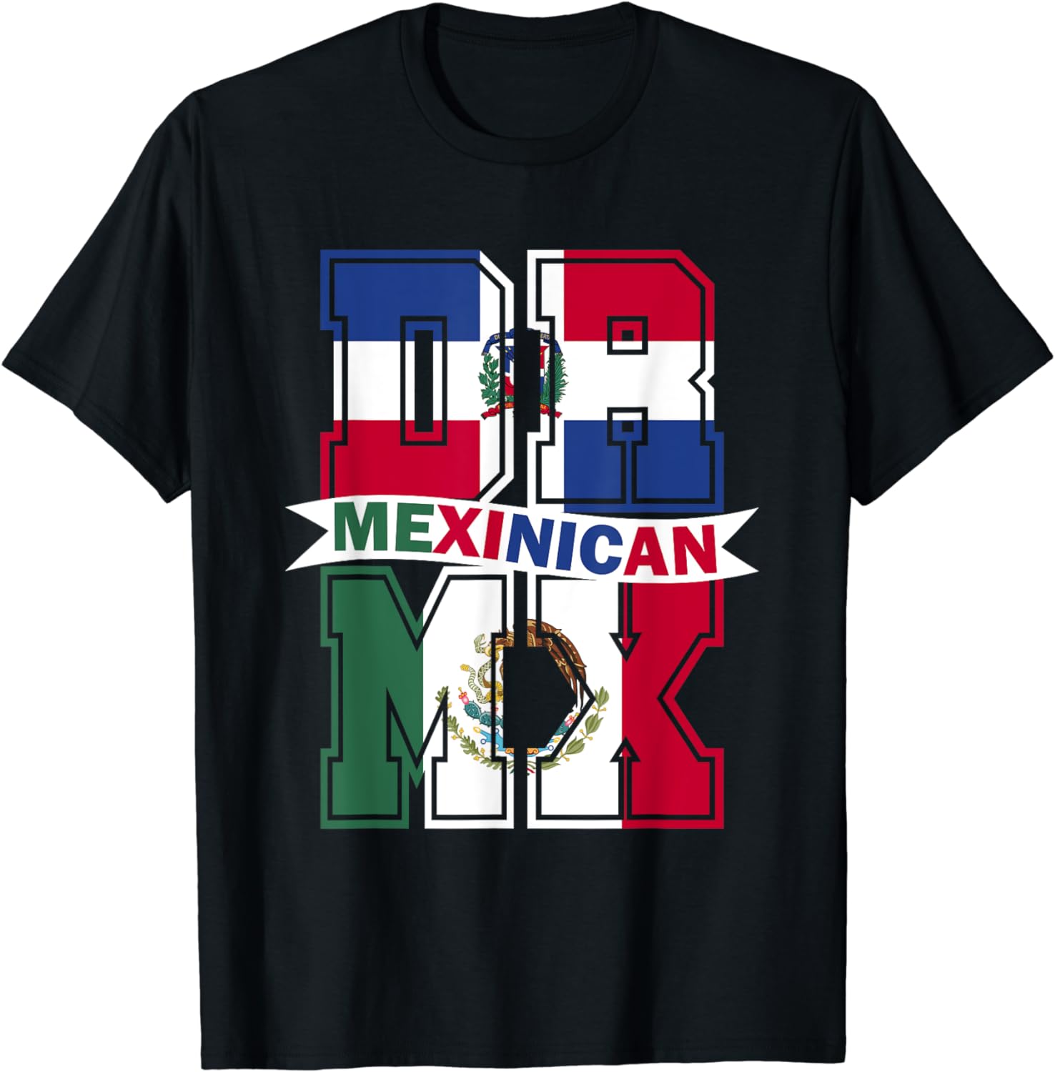 Mexinican Half Mexican half Dominicana Mexico Dominican Mix T-Shirt ...