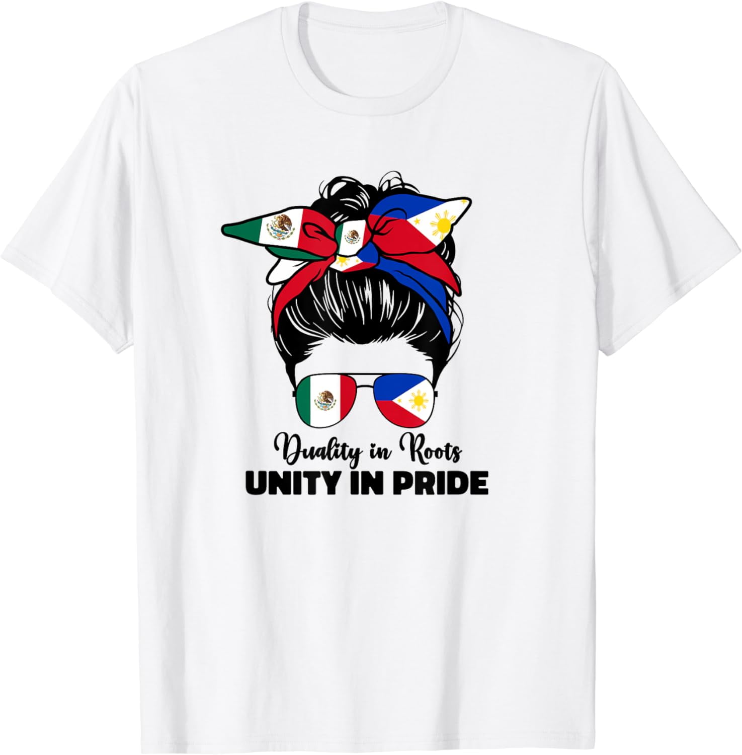 Mexipino Half Mexican And Filipino Mexico Philippines Flag T-Shirt ...