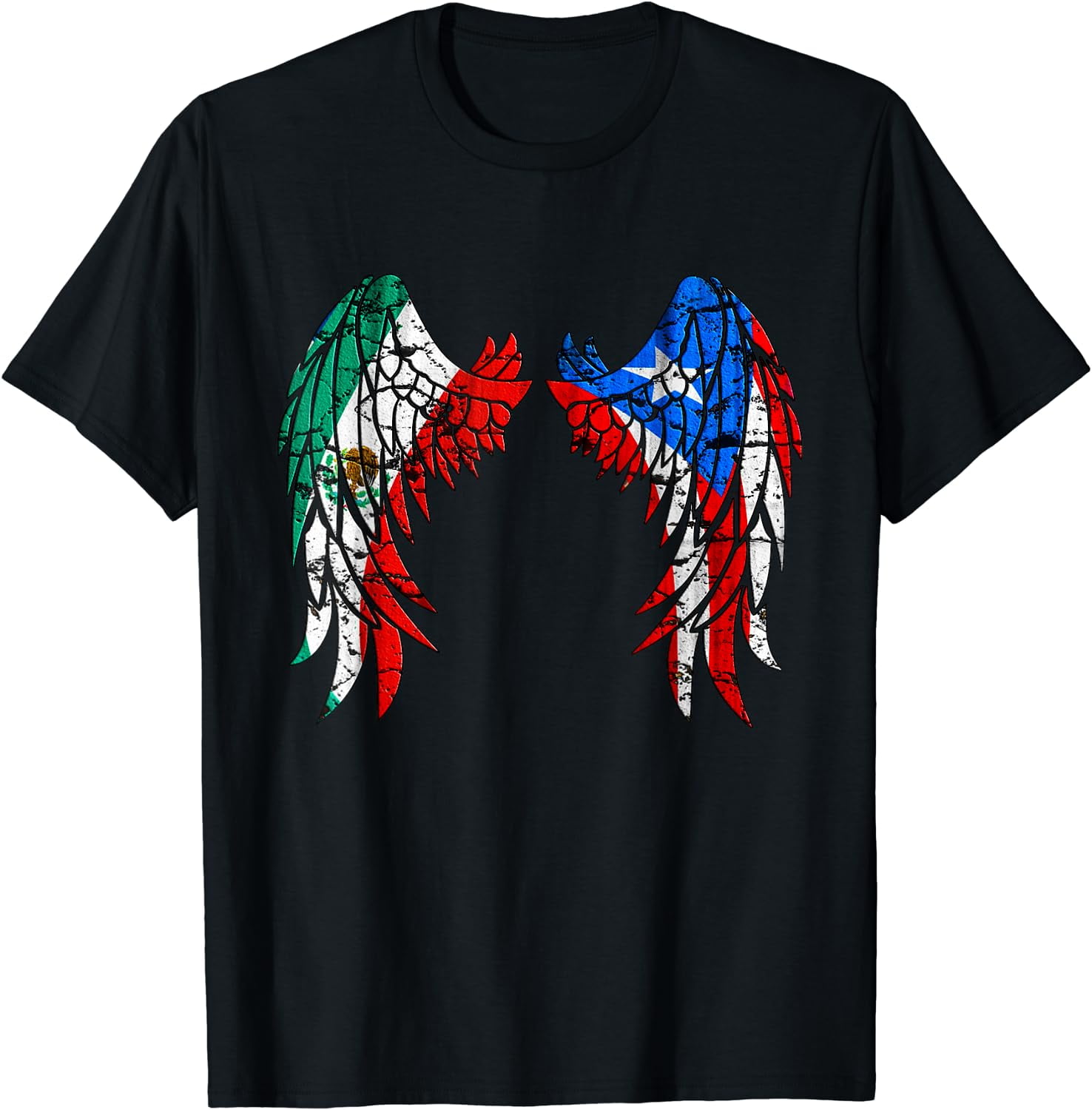 Mexirican Puerto Rico Flag Mexico Mexican and Puerto Rican T-Shirt ...