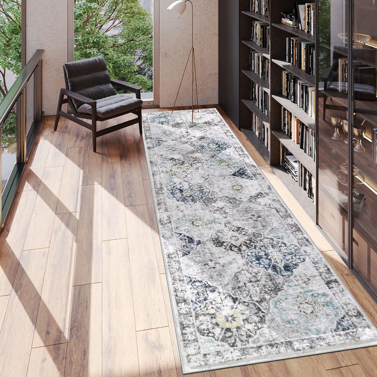 MeyJey Boho Textured Weave 4'x6' Area Rug, Indoor Outdoor Patio Floor ...