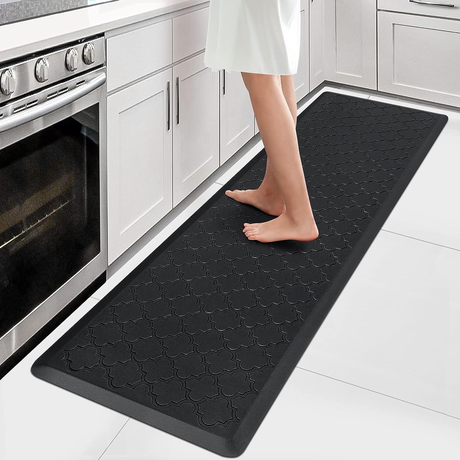 MeyJey Anti Fatigue Kitchen Mat, 20"x60" Non-Slip Waterproof Cushioned ...