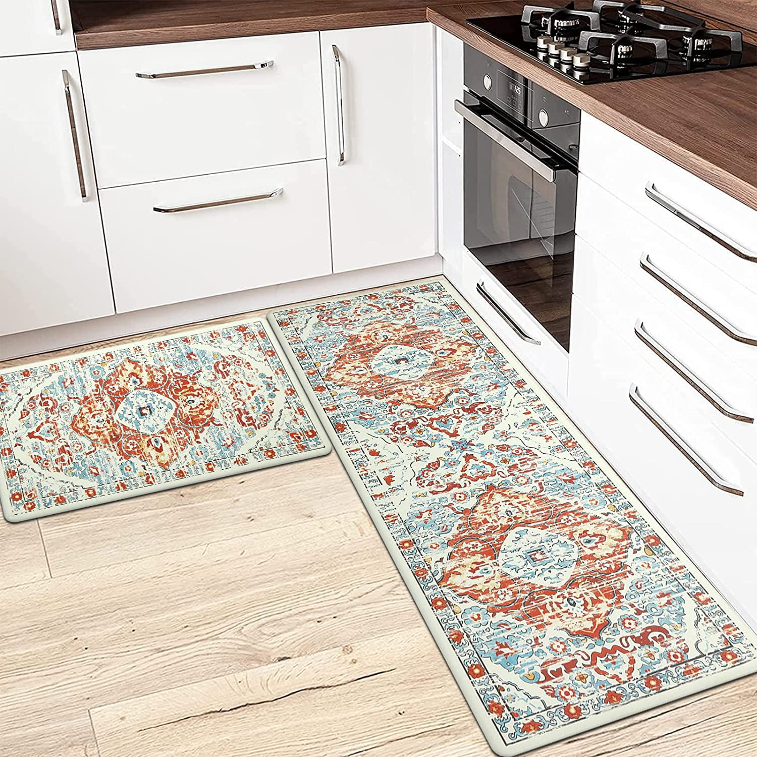 MeyJey Anti Fatigue Kitchen Rugs and Mats, 2 PCS Non-Slip Waterproof ...