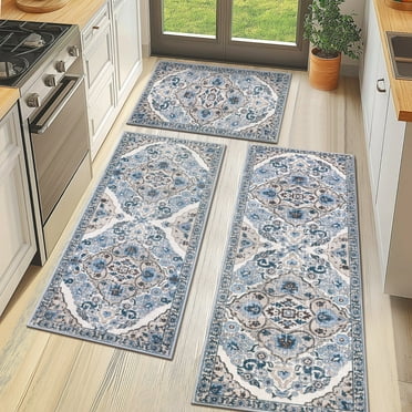 Free Shipping! Ileading 3 Pieces Boho Kitchen Rug Sets Non Slip Soft ...