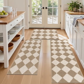 Free Shipping! MeyJey Farmhouse Kitchen Rug Set, 3 Piece Machine ...