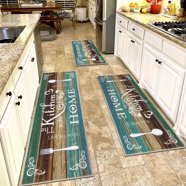 Falflor Moroccan Trellis Kitchen Rug Set of 3, Non-Slip, Washable, For ...
