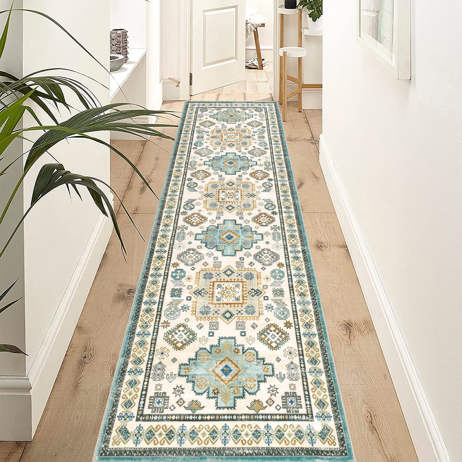 MeyJey Boho Hallway Runner Rug 2'x6', Non Slip Machine Washable Rugs ...