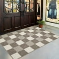 "MeyJey Durable Low Profile Welcome Doormat, Indoor Outdoor Use, Brown ...
