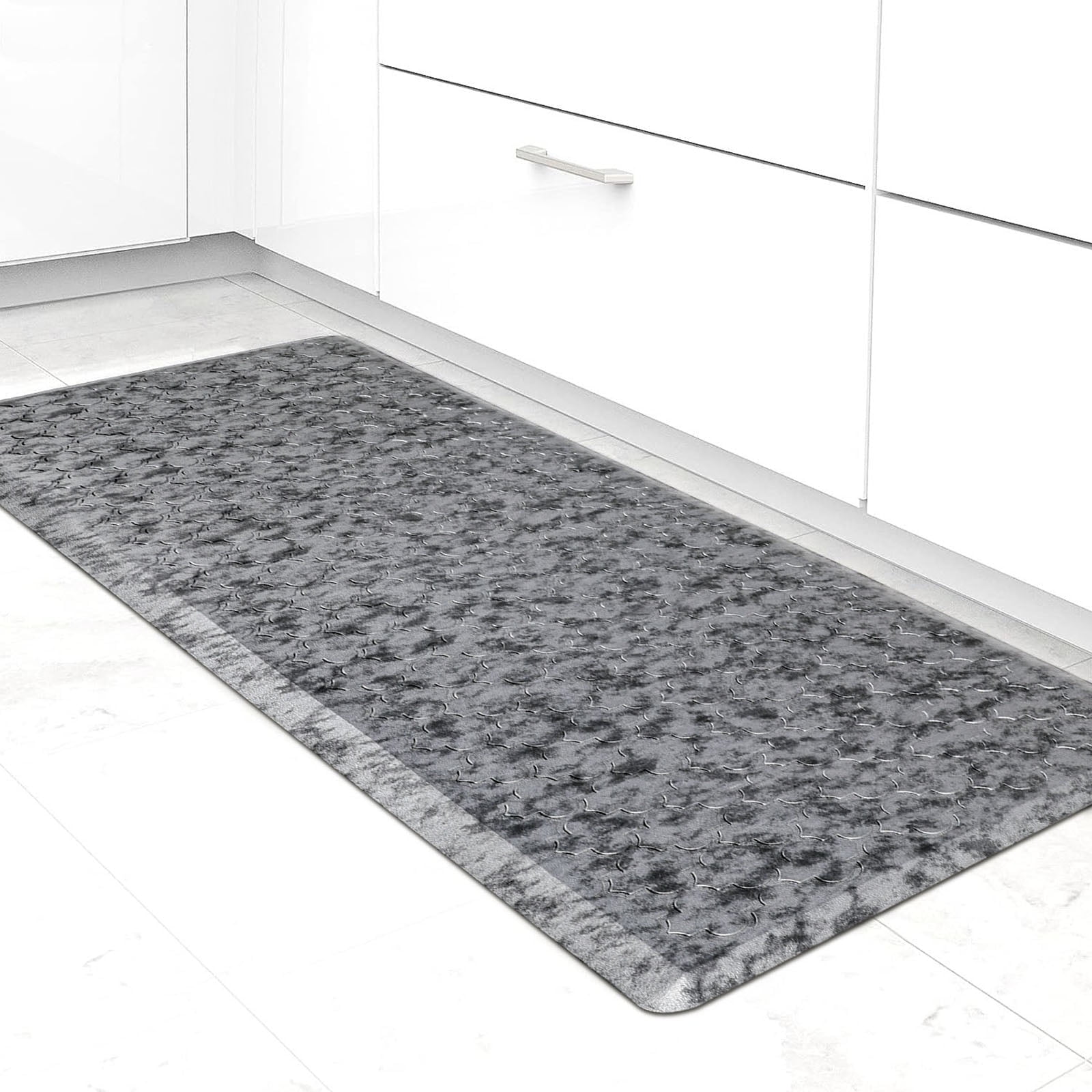 MeyJey Kitchen Rug 20"x60" Silver Gray Anti Fatigue Kitchen Mat Non ...