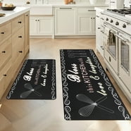 Kitchen Mat Cushioned Anti Fatigue Kitchen Rug 0.8inch Non Slip ...